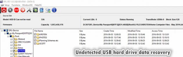 Undetected WD USB My Passport Hard Drive Data Recovery - Dolphin Data Lab