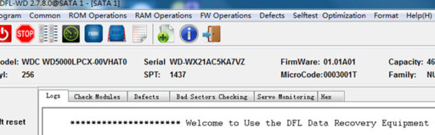 New DFL WD Firmware Repair Software Upgrade V2.78 - Dolphin Data Lab